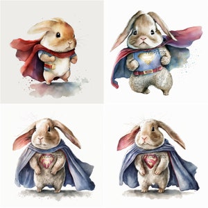Bunny Superhero & Villain Clipart, Exciting and Dynamic Themes for ...