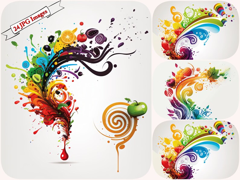 Colorful Watercolor Clipart for Personal and Commercial Use - Etsy