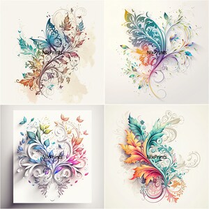 Magical and Whimsical Spring Butterfly Clipart for Commercial Use ...