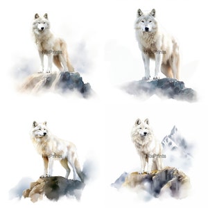 Arctic White Wolf Clipart, Wall Art for Gym, Art for Picture Frame ...