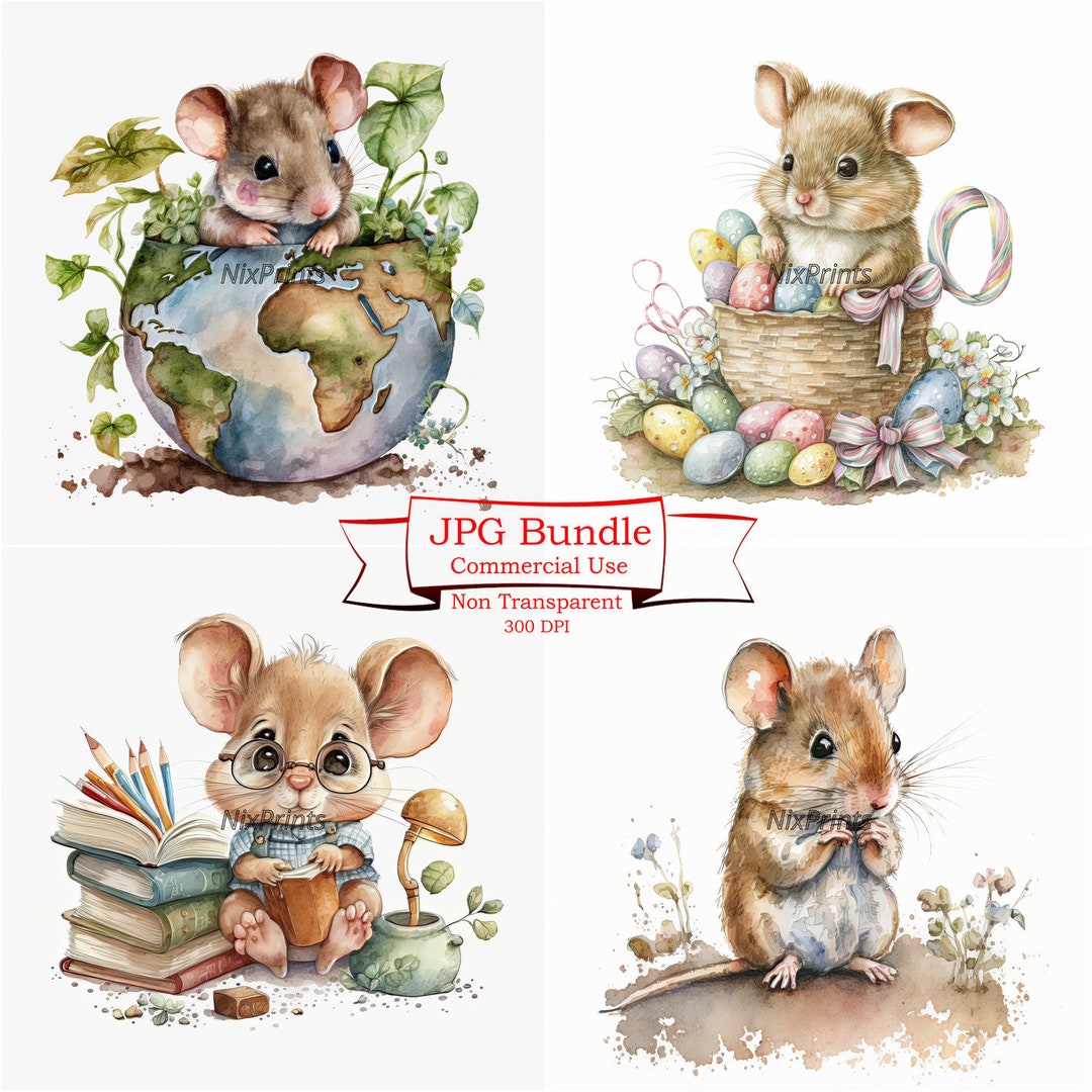 Mouse Earth Day & Environmental Clipart, Earth Day, Easter Celebration ...