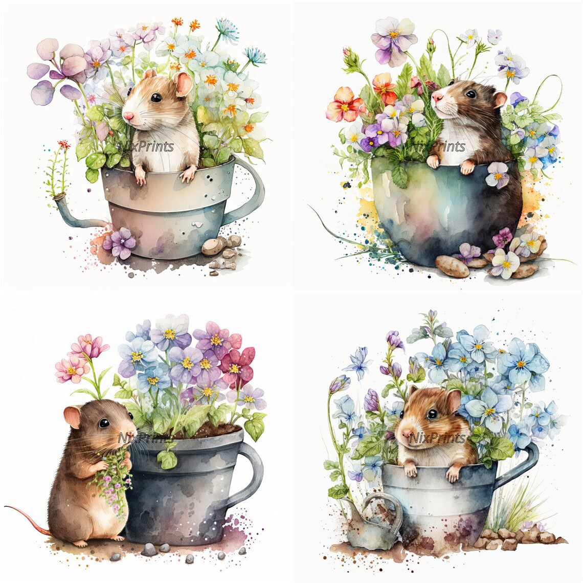 Baby Rat Pup Clipart Bundle High Quality Jpgs Commercial Use - Etsy