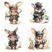 Rabbit Clipart, Detective Clipart, Wearing a Detective Outfit, Solving ...