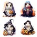Cute Guinea Pig Clipart, Spooky Halloween Costume, Ghost, Witch, and ...