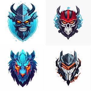 Face Gaming Logo Design for POD: Front View, Unique and Eye-catching on ...