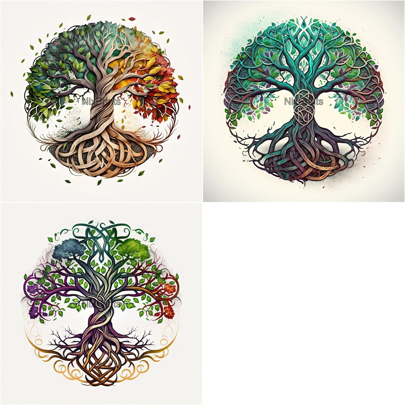 High-res Tree of Life Clipart: Light Background, Celtic Inspired Design ...