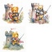 Fantasy Pooh Clipart Bundle Magical Spells, Knight and Castle Themes ...