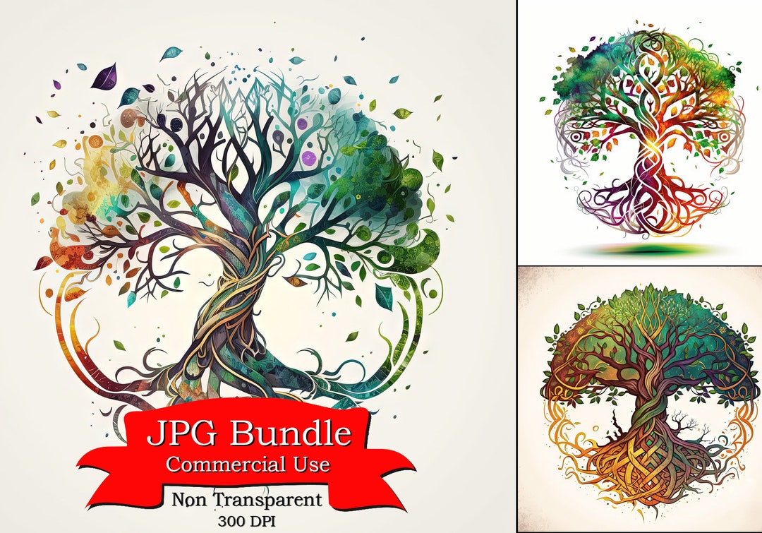 High-res Tree of Life Clipart: Light Background, Celtic Inspired Design ...