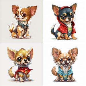 High-quality Chihuahua Puppy Clipart ,digital Downloads for Commercial ...