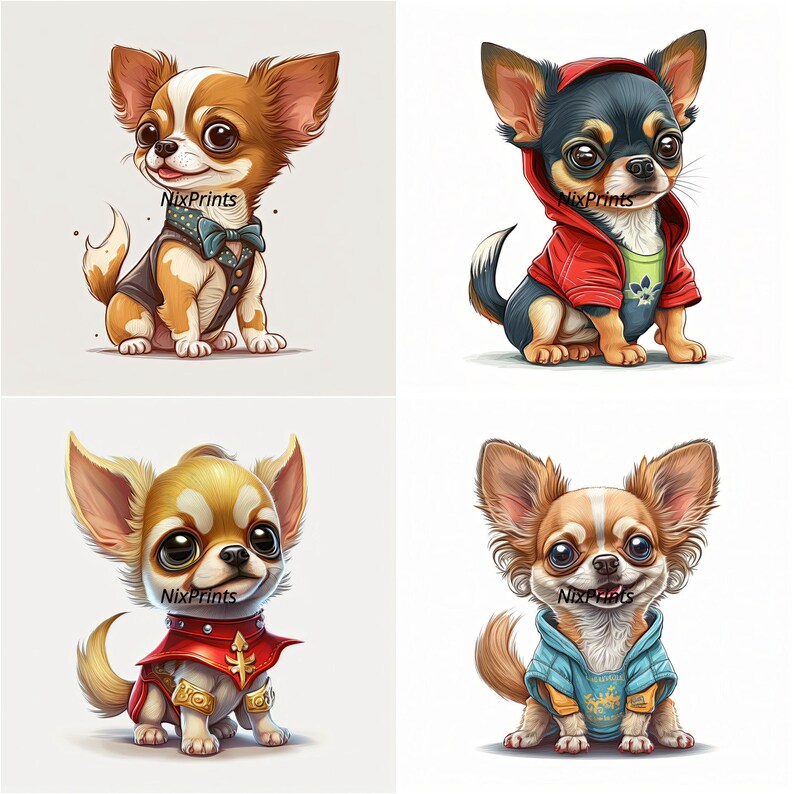 High-quality Chihuahua Puppy Clipart digital Downloads for - Etsy