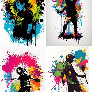 Splash Boy Art, Color Full Boy Clipart, Bright Intense Colors, Light ...