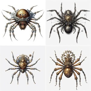 Gothic Vintage Steampunk Spider Clipart, Craft for Hobby Horse, Wall ...