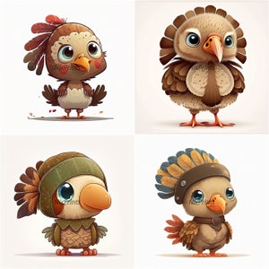 Cute Baby Turkey Clipart for Thanksgiving and More High Quality Jpgs ...