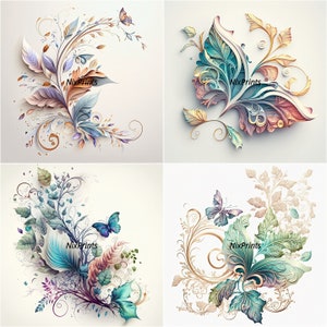 Magical and Whimsical Spring Butterfly Clipart for Commercial Use ...