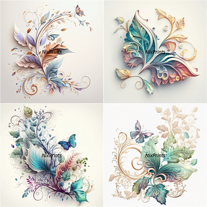 Magical and Whimsical Spring Butterfly Clipart for Commercial - Etsy