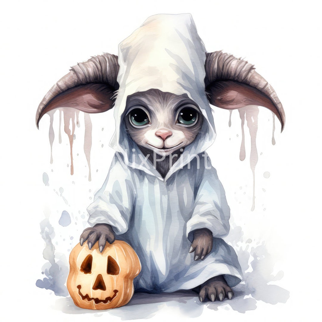 Goat Clipart, Halloween Clipart, Spooky Halloween Costume, Ghost, Witch ...