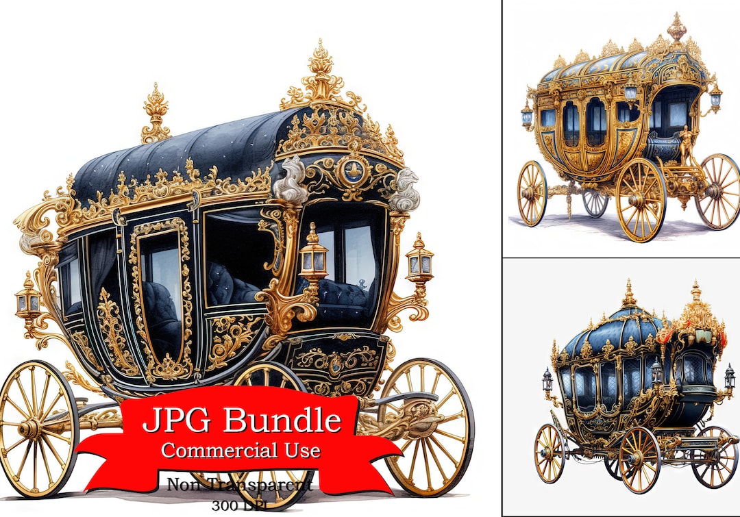 Royal Chariot Cabinet Clipart,digital Paper Crafting, Digital Planner ...