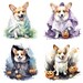 Cute Corgi Dog Clipart, Spooky Halloween Costume, Ghost and Witch ...