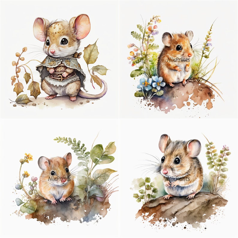 Mouse Mother's Day Clipart Music Mythology Folklore - Etsy