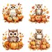 Owl Pumpkin Patch Clipart, Owl Clipart, Picture for Papa, Images for ...
