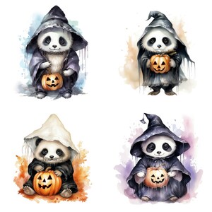 Panda Clipart, Halloween Clipart, Spooky Halloween Costume, Ghost ...