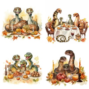 Snake Clipart, Thanksgiving Themes, Family Dinner Scenes Clipart, Art ...