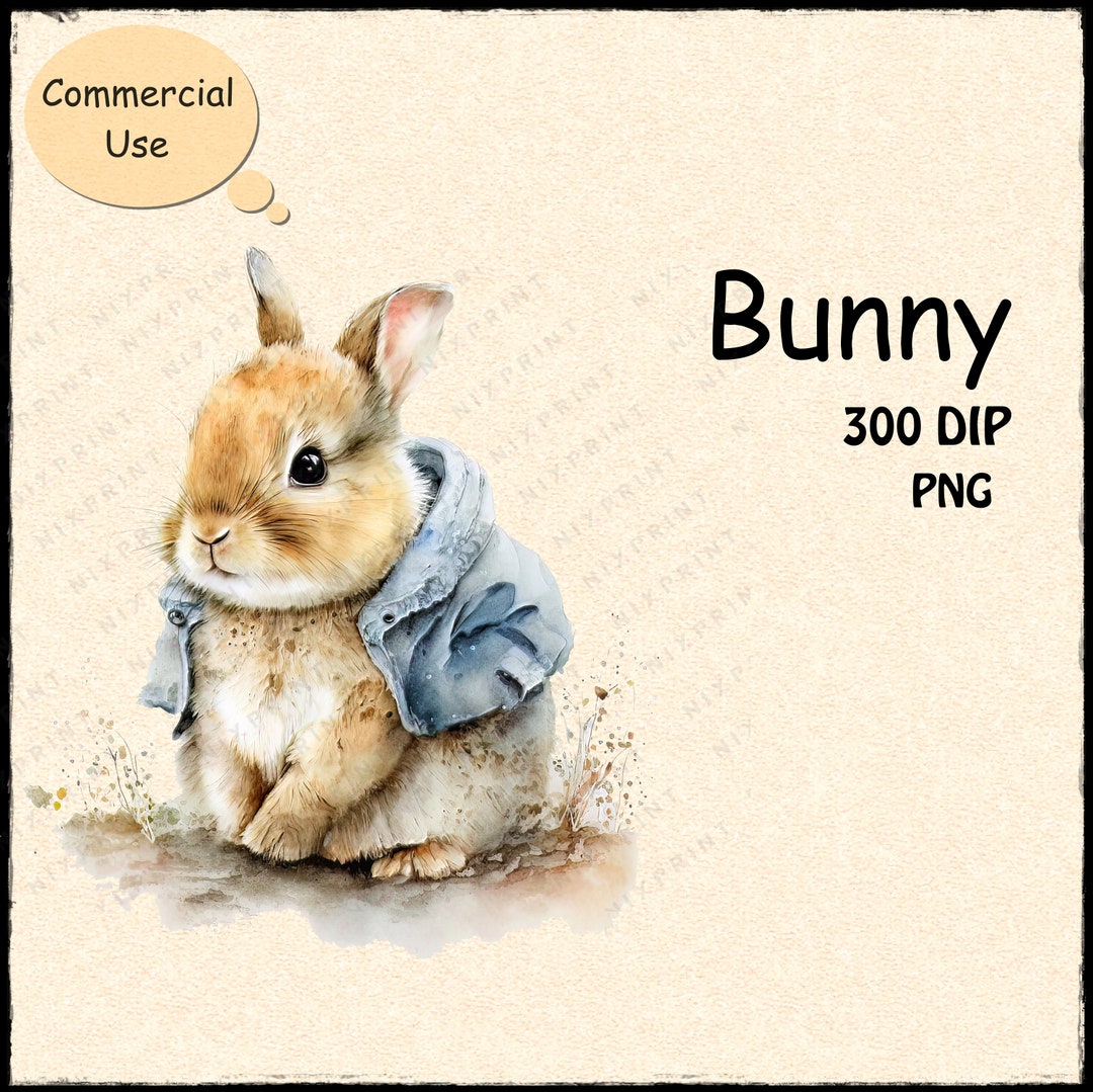 High Resolution Clipart Rabbit Watercolor Clipart , Cute Baby Rabbitr ...