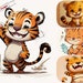 Tiger Watercolor Clipart, Cute Baby Tiger Clipart for Crafting and ...