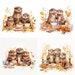 Otter Clipart, Thanksgiving Clipart, Family Dinner Scenes Clipart, Wall ...