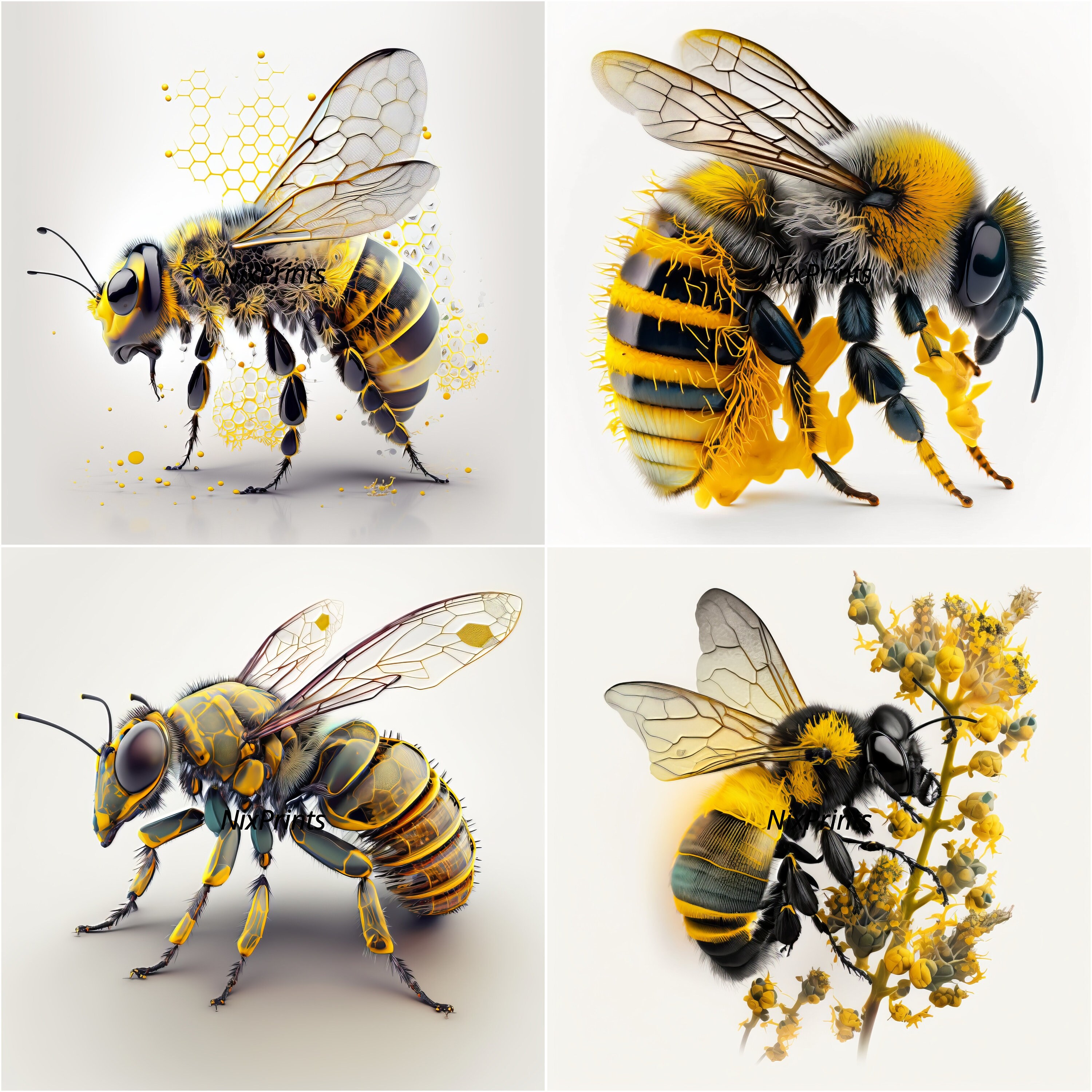 Create Buzz With Our Bee-themed Clipart Illustrations on Etsy - Etsy