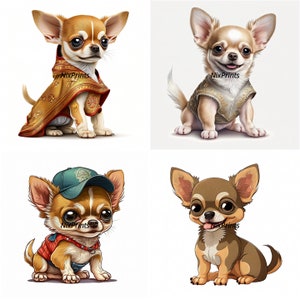 High-quality Chihuahua Puppy Clipart ,digital Downloads for Commercial ...