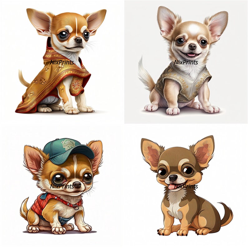 High-quality Chihuahua Puppy Clipart digital Downloads for - Etsy