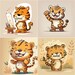 Tiger Watercolor Clipart, Cute Baby Tiger Clipart for Crafting and ...