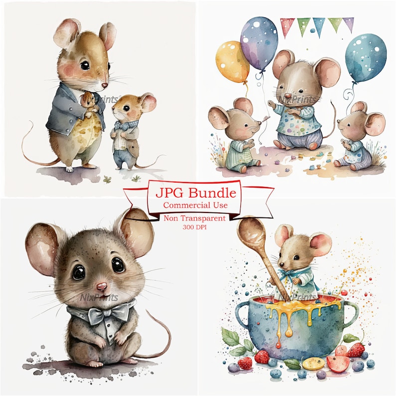 Father's Day Mouse Clipart Festival Celebrations Film - Etsy