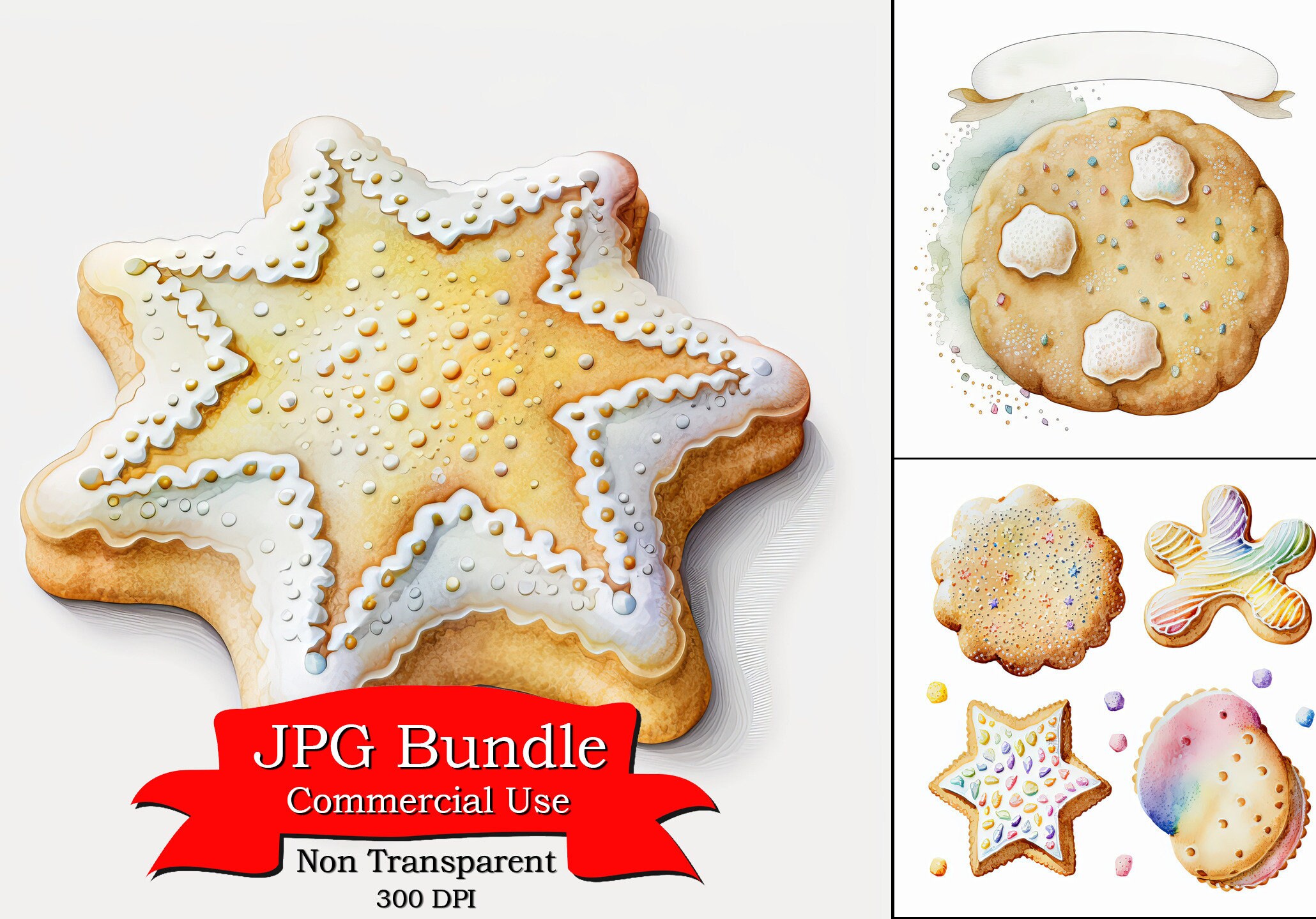 Star Christmas Cookie Clipart