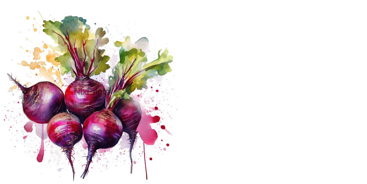 Watercolor Purple Beets Digital Clipart in JPG Format Digital Paper ...