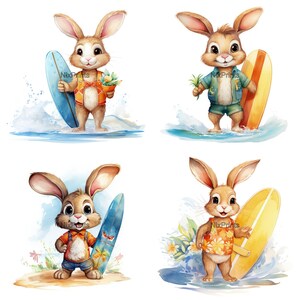 Rabbit Clipart, Lifeguard Clipart, in a Lifeguard Outfit, Holding a ...