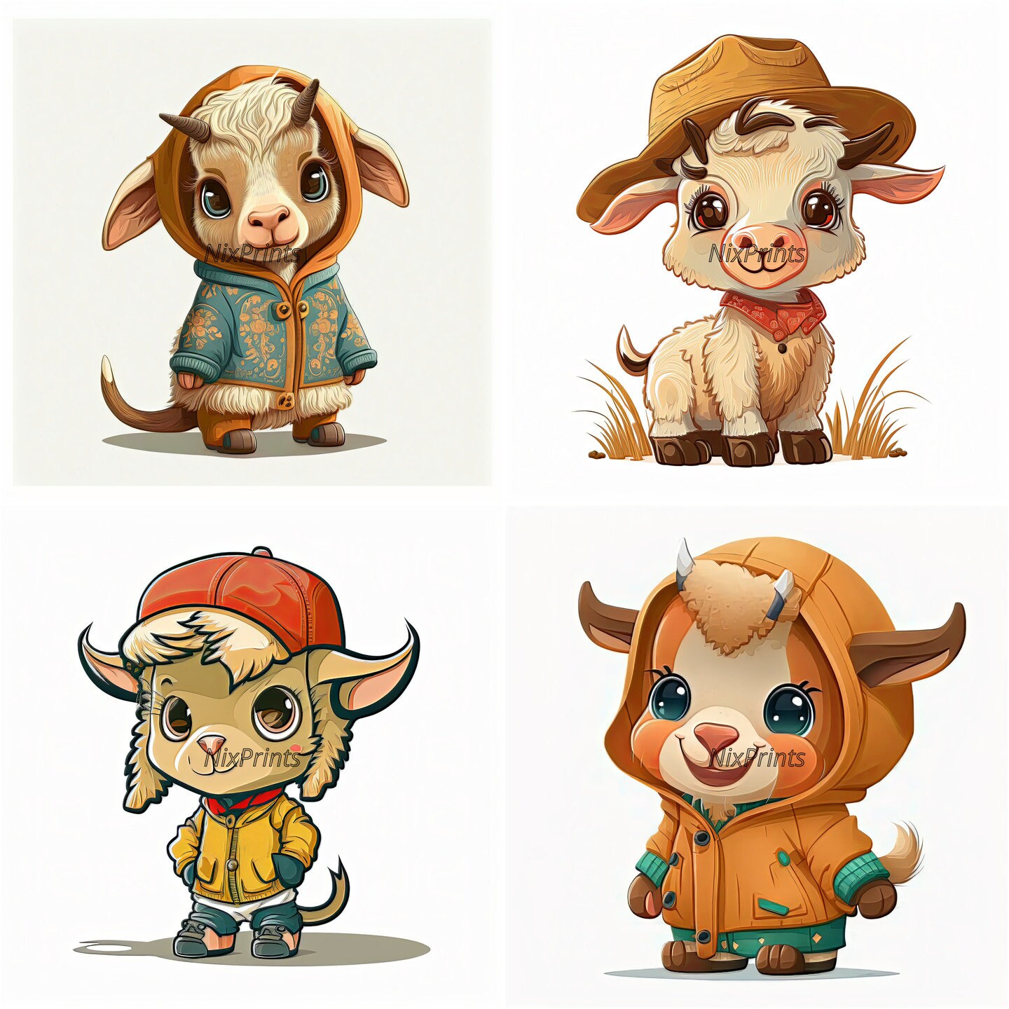 Baby Goat Clipart for Your Crafting and Design Needs Digital - Etsy