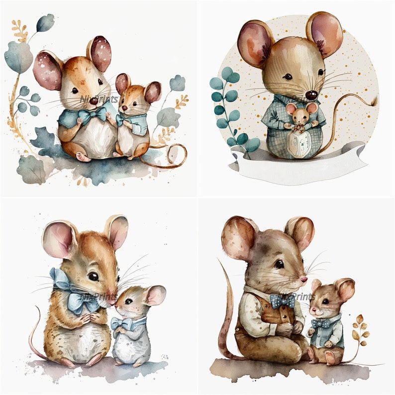 Father's Day Mouse Clipart Festival Celebrations Film - Etsy