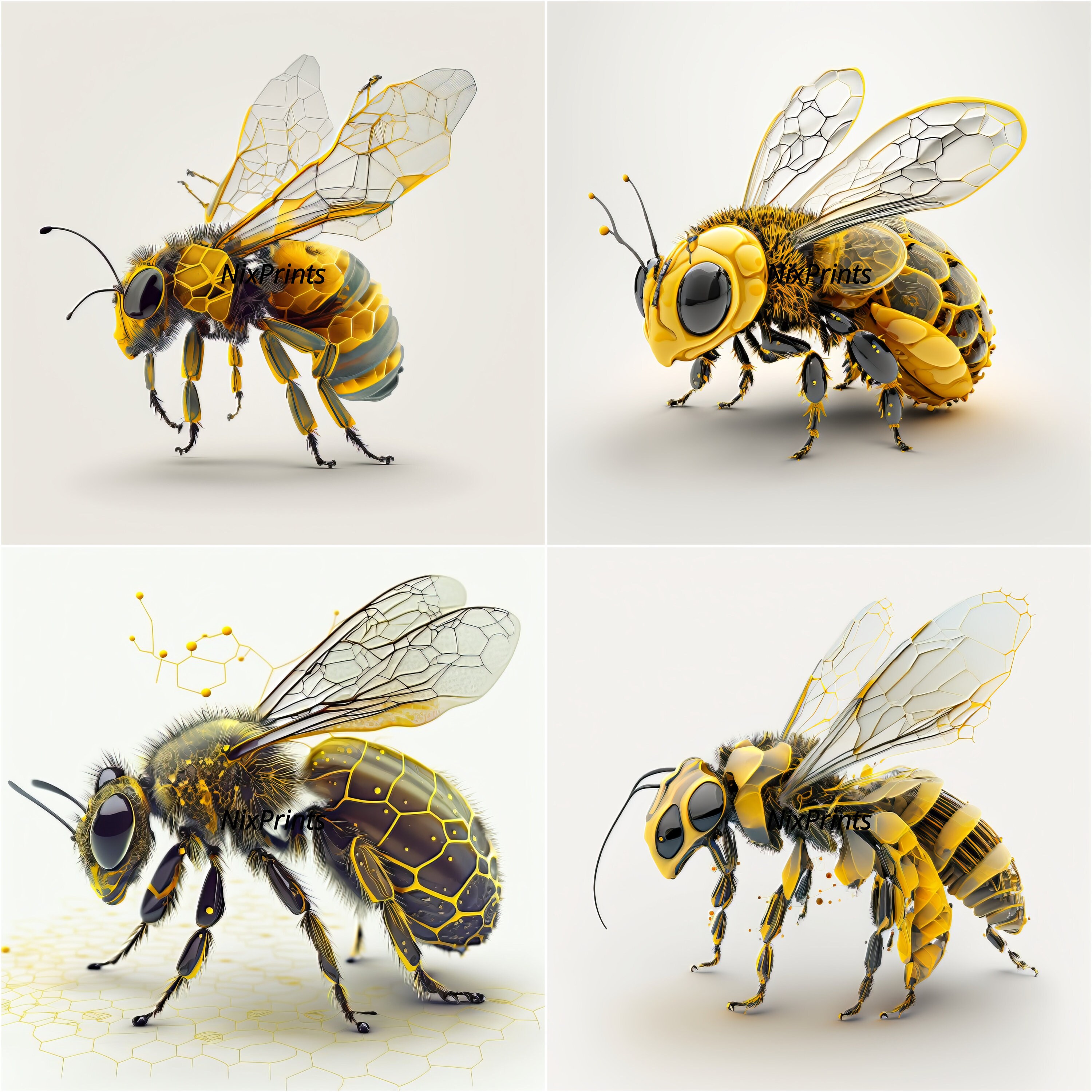 Create Buzz With Our Bee-themed Clipart Illustrations on Etsy - Etsy