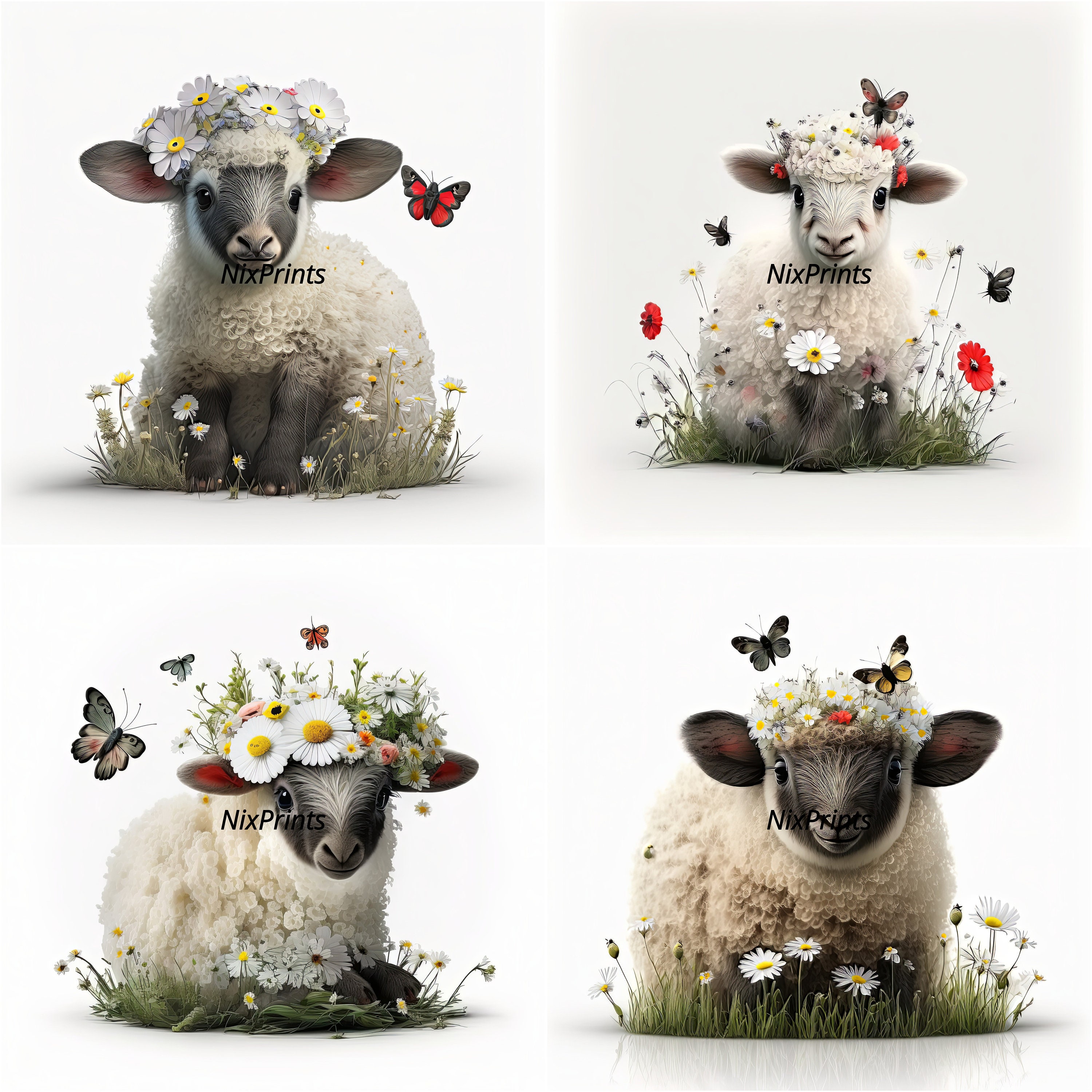 Sheep Watercolor Clipart Set nursery Decor and Baby Shower - Etsy