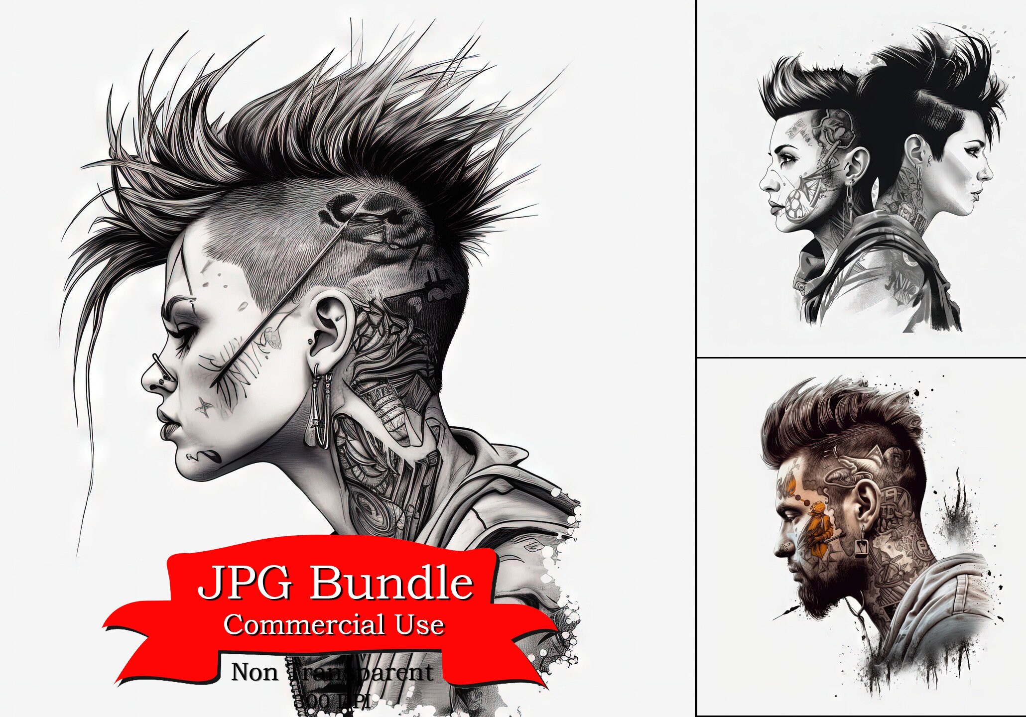 Transparent Punk Tattoos