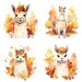 Llama Fall Foliage Clipart, Digital Sticker for Ikea, Poster for Tech ...