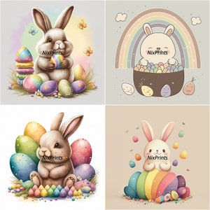 Bunny Rabbit Watercolor Clipart Bundle for Crafting ,baby Shower ...