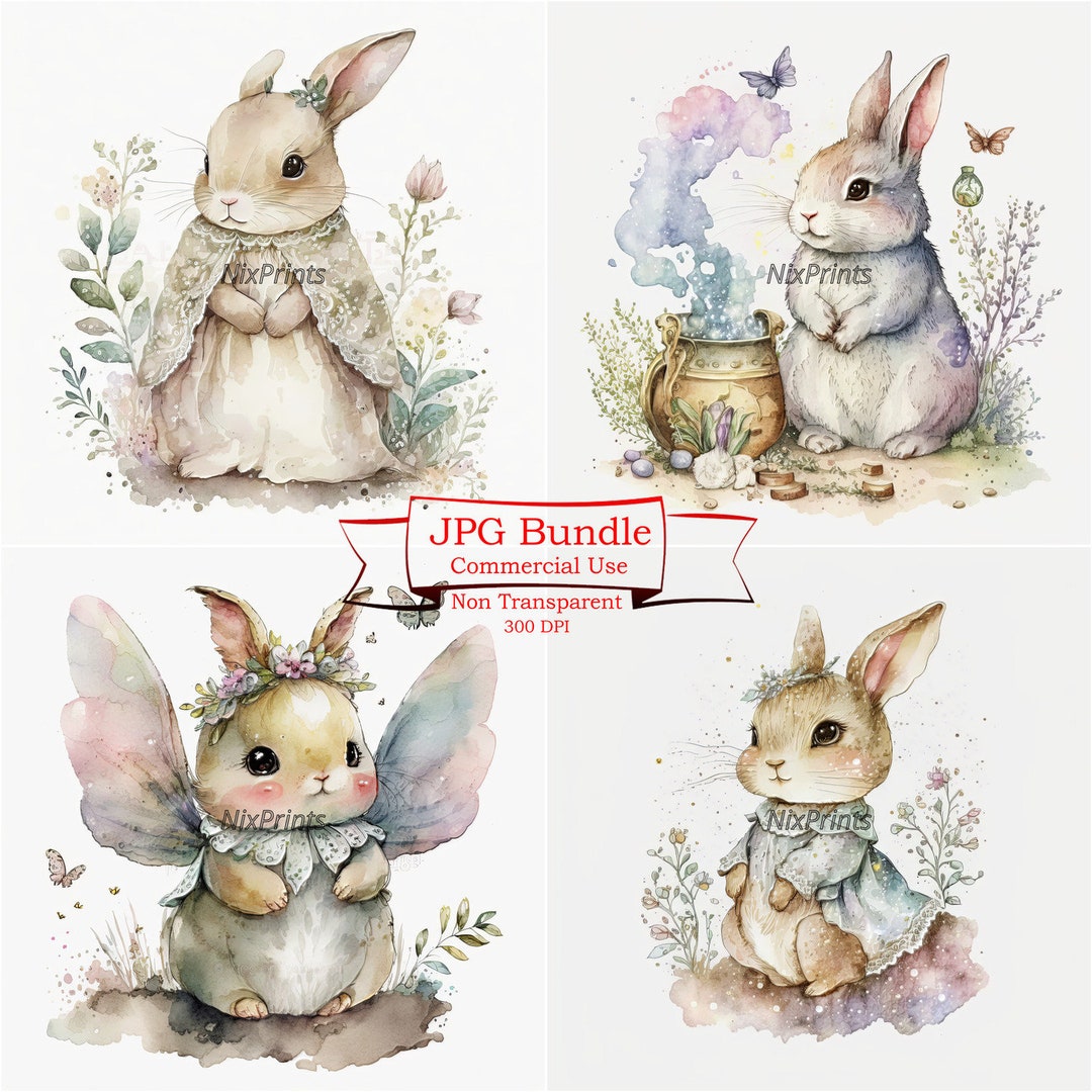 Bunny Fairy Tale Clipart - Enchanting and Whimsical Themes for Magical ...
