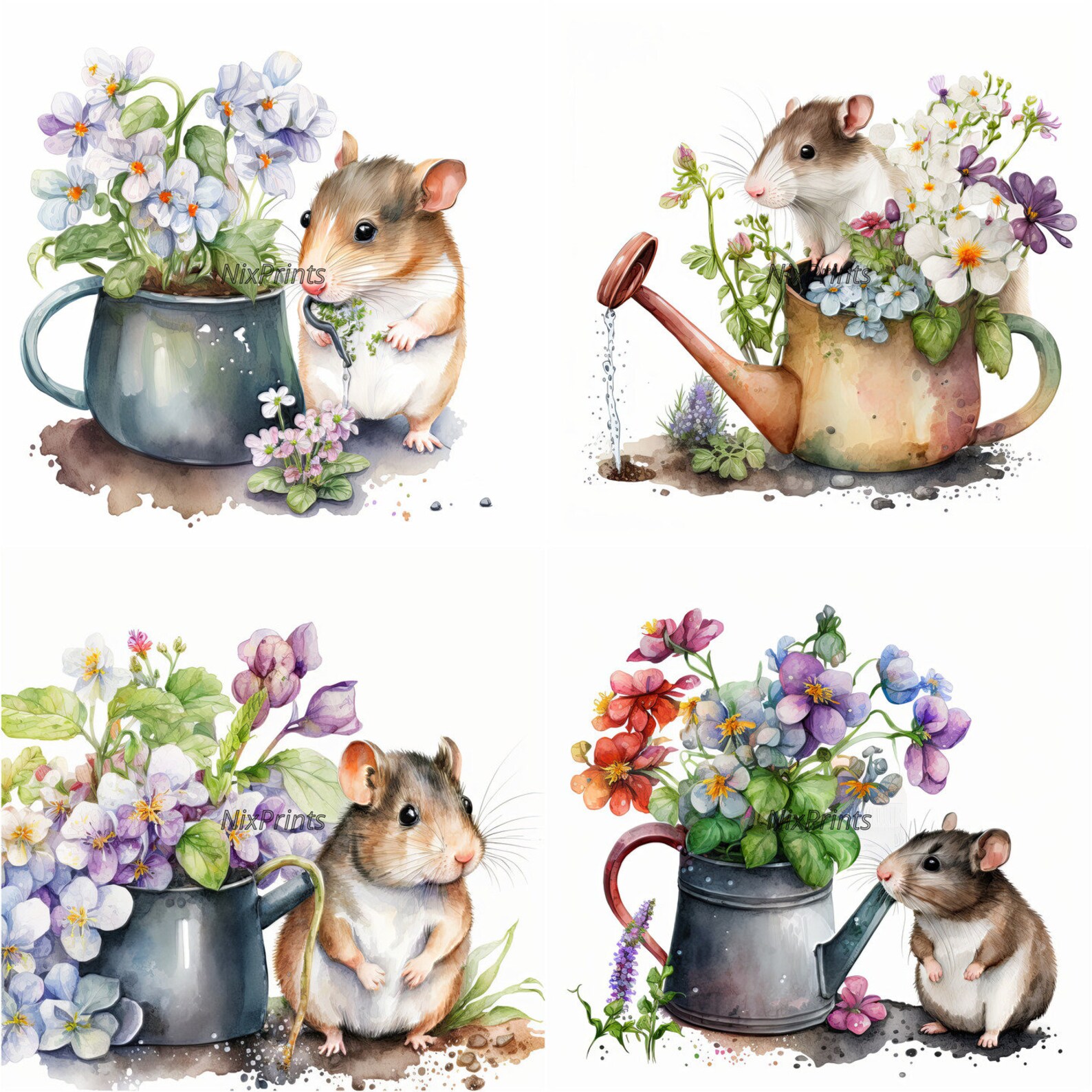 Baby Rat Pup Clipart Bundle High Quality Jpgs Commercial Use - Etsy