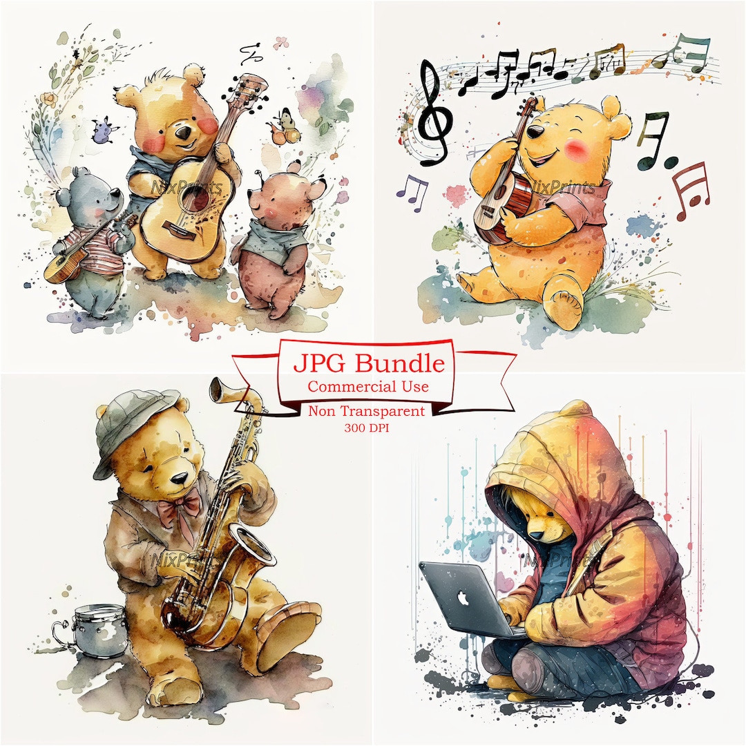 Winnie the Pooh Clipart for Hacker, Jazz, Cultural and Music Themes ...
