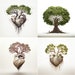 Tall Tree Clipart Human Heart Roots Clipart Wall Art for - Etsy