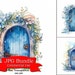 Mystical Blue Fairy Door Watercolor Clipart - Gateway to Magical Realms ...