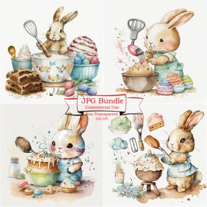 Bunny Baking, Chef & Kitchen Clipart - Delightful and Whimsical Designs ...